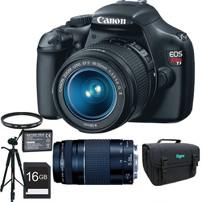 BuyDig.com - Canon EOS Rebel T3 SLR Digital Camera w/ 18-55mm & 75 ...